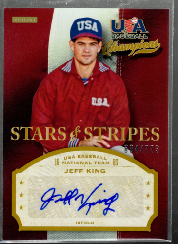 B6414- 2013 USA BB Champions Stars Et Bandes Signatures #21 Jeff King ...
