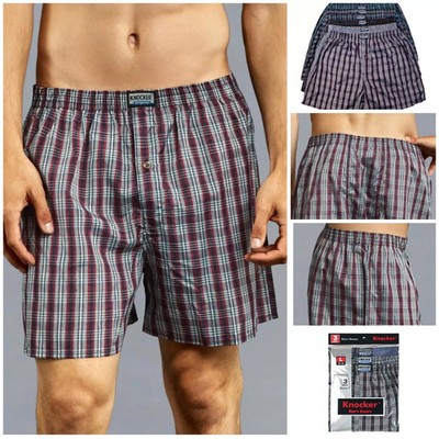 12, 6, 3 Men Plaid Boxer Shorts Underwear Trunk Checker Cotton boxer ...