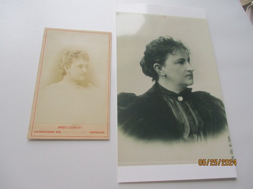 ANNETTE ESSIPOVA, pianist: hand written 1893 letter on stationery & CDV ...