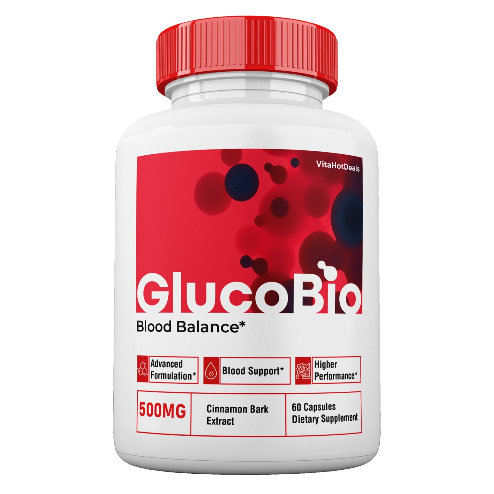GlucoBio Blood Support Capsules, Max Strength, Gluco Bio Capsules (1 ...