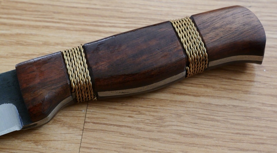 10” Fixed Blade Knife Full Tang Carbon Steel Hand Forged Barbed Wire ...