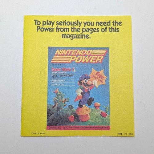 PMG-PT-USA NES Nintendo Power Card Insert | eBay