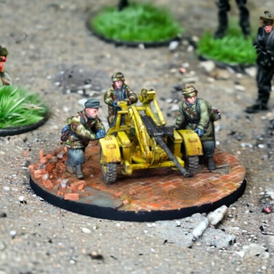 WW2 German Fallschirmjäger Flak 30 & 3 Crew 28mm ideal for Bolt Action ...