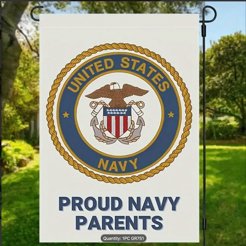 Proud Navy Parents Garden Flag, 12x18", United States Navy Theme ...