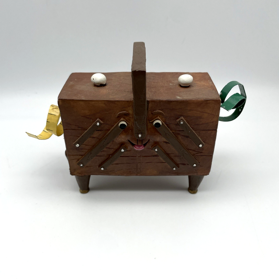 WMG Anthropomorphic Mr. Sewing Basket Box Shelf Sitter Arts & Crafts ...