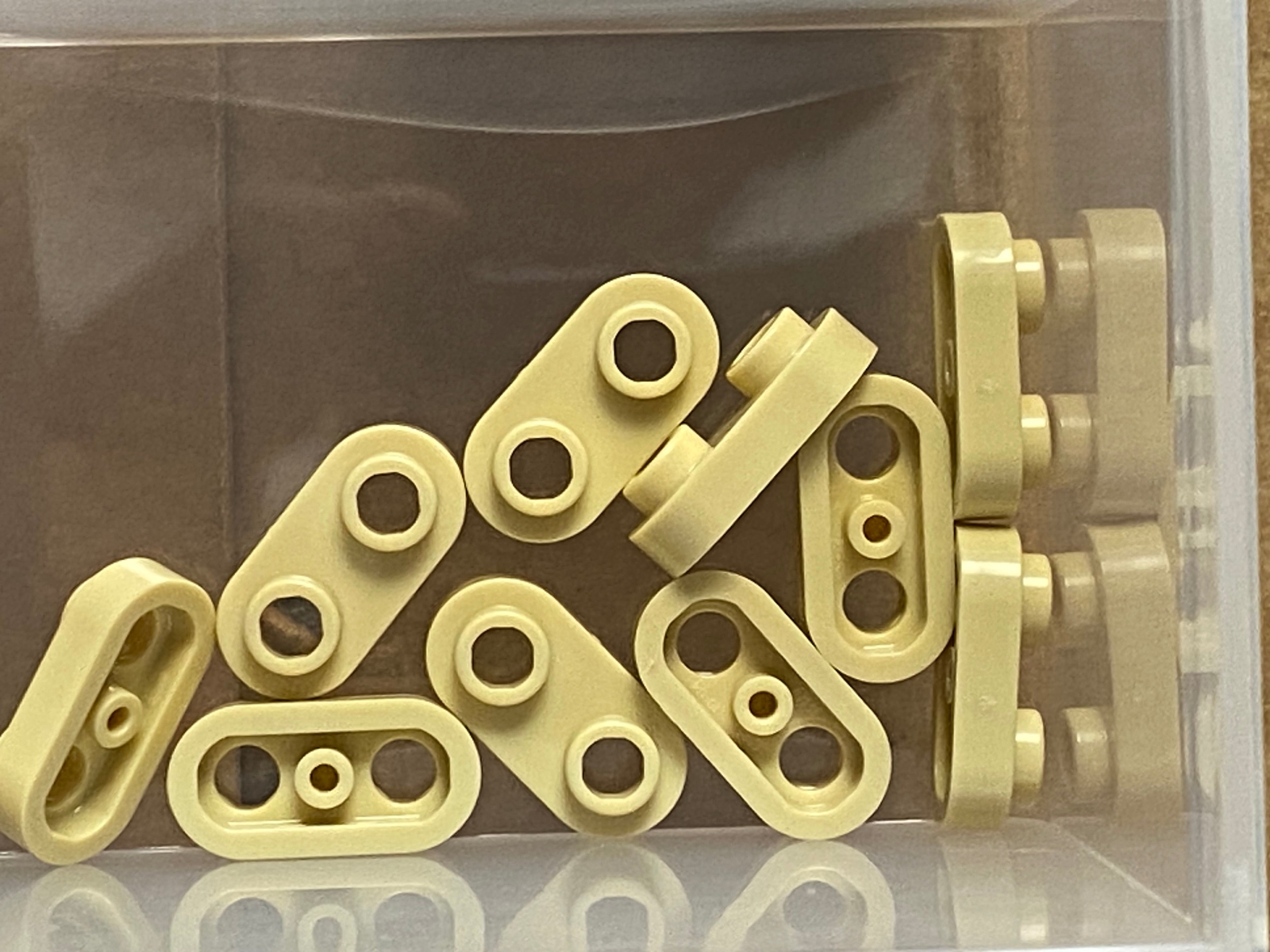 LEGO Parts - Tan Plate, Round 1 x 2 with Open Studs - No 35480 - QTY 10 ...