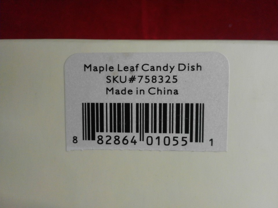 LENOX Ivory Maple Leaf Candy Dish with Gold Trim New In Box | eBay