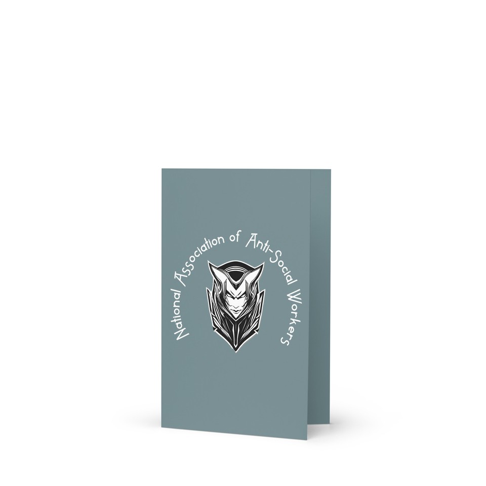 "Anti-Social Worker" Greeting card Funny Satire Mental Health Therapist ...