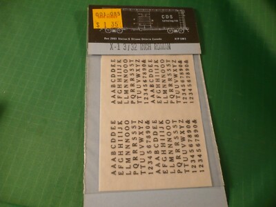 CDS Lettering Dry Transfers X-1 ROMAN ALPHABET, 3/32", black | eBay