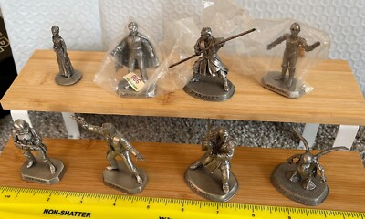 Lot Of 8 Star Wars Rawcliffe Fine Pewter Figurines with 1990s Lucasfilm ...