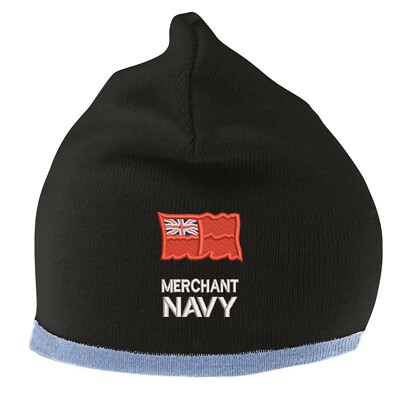OFFICIAL Merchant Navy Beanie Hat with Embroidered Logo | eBay UK