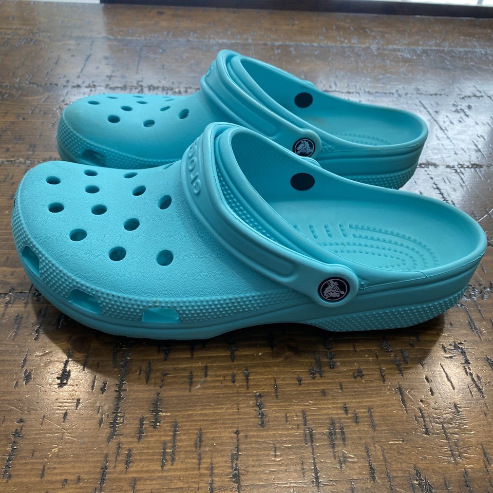 Crocs Unisex Classic Clogs Shoes Turquoise Sandals Men’s 9 Women 11 ...