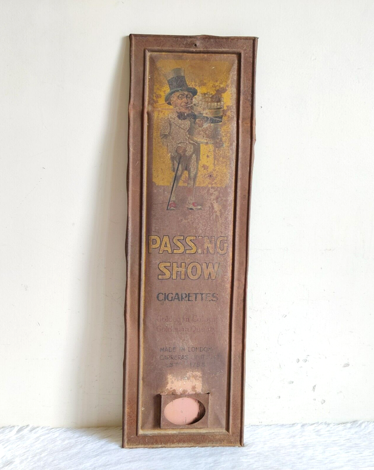 Vintage Passing Show Cigarette Advertising Tin Sign Board Old ...