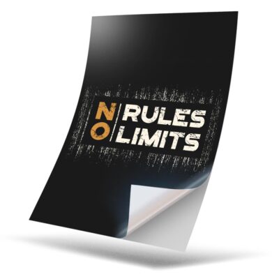 1 x Vinyl Sticker A4 - No Rules No Limits Gym Workout #14647 | eBay UK