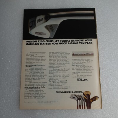 Vintage Print Ad Wilson 1200 Arsenal Golf Club Sports Illustrated Apr 2 ...