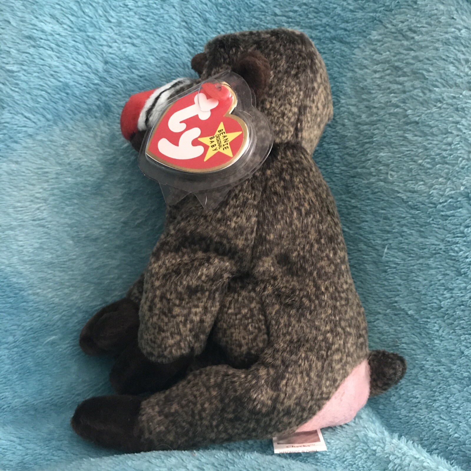 1999 Cheeks the Baboon Ty Beanie Original Baby With Tag , Cover & Tush ...