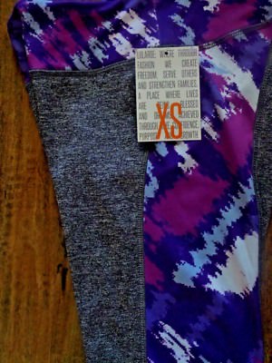 BNWT LuLaRoe Jordan Workout Active Leggings Gray Purple size XS Extra ...