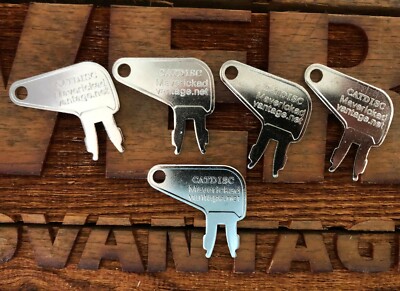5 keys fit CAT Caterpiller Master Disconnect Key 8H-5306,8398, CAT 313B ...