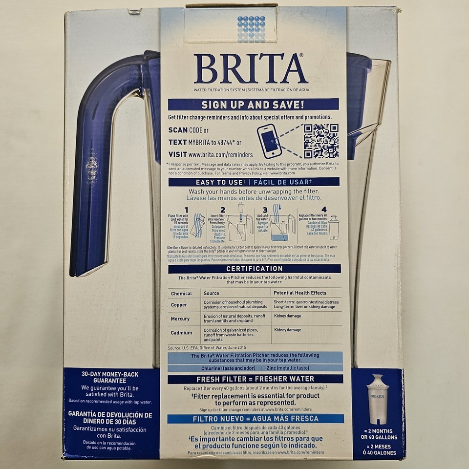 Limited Edition Color Mist Brita 6 Cup Pitcher w 1 Filter Drinking ...