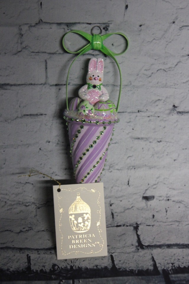Patricia Breen Ornament Easter 2201 Easter Cornucopia Bunny, Lavender ...