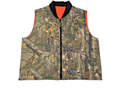 BOB ALLEN NORTH AMERICAN HUNTING REVERSIBLE VEST REALTREE CAMO/ORANGE ...
