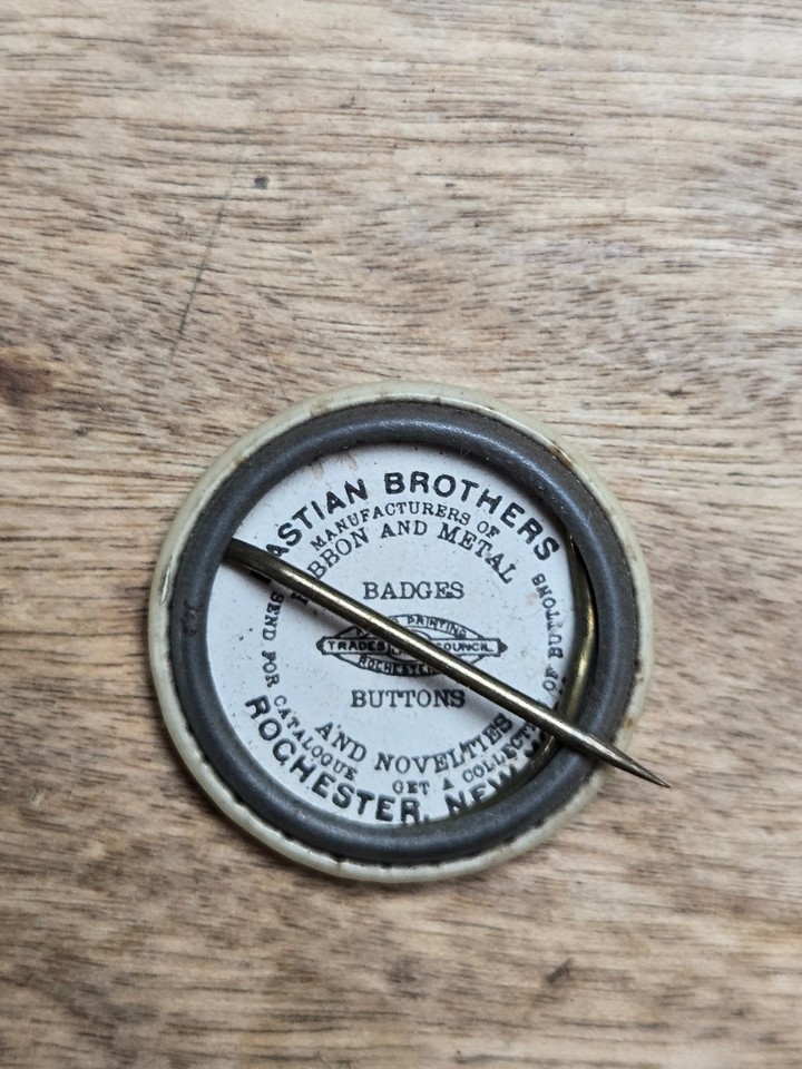 “Shoot Peters Shells” Pinback Button Bastian Bros Ammo Ad Red Shell 7/8 ...