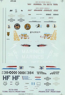 Experts Choice Decal 1/72 RF-4C Alabama ANG, USMC VMFP-3 + F-4E Indiana ...