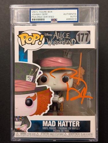 Johnny Depp Signed ALICE IN WONDERLAND Funko Pop #177 JSA COA & PSA/DNA ...