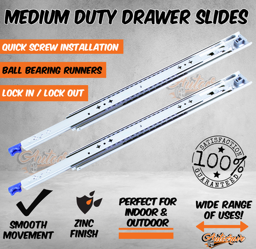 Drawer Slides Kitchen Cabinet 800mm 65KG 4WD Trailer Sliders Caravan ...