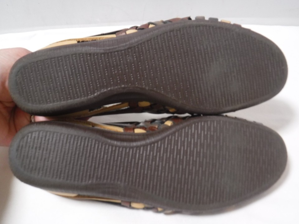 Softspots Trinidad Women's Natural Leather Mexican Huarache Flats ...