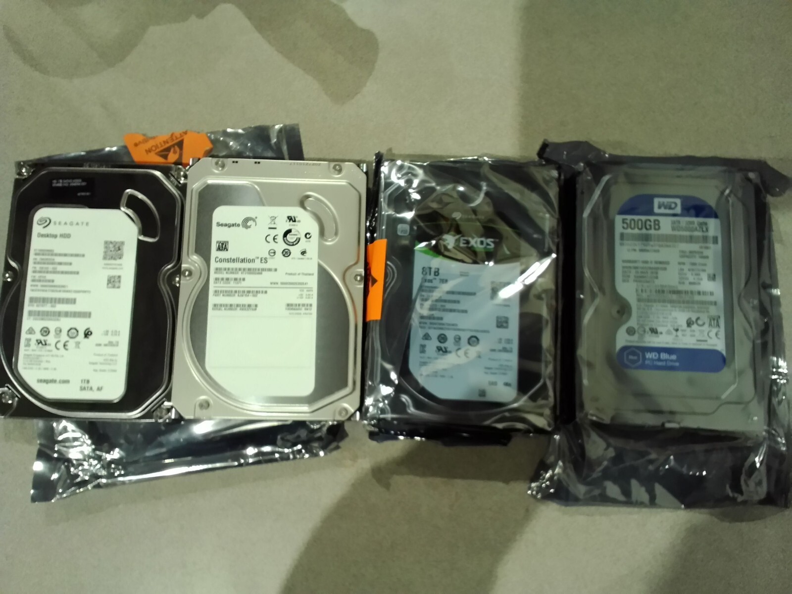 Lot of 21 pcs. New/Open Box/Old Stock SATA Hard Disk Drives 1TB 8TB ...