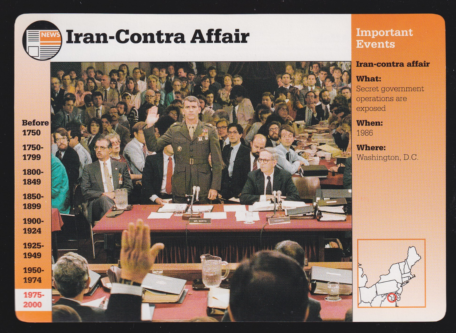 THE IRAN-CONTRA AFFAIR 1986 Oliver North 1996 GROLIER STORY OF AMERICA ...