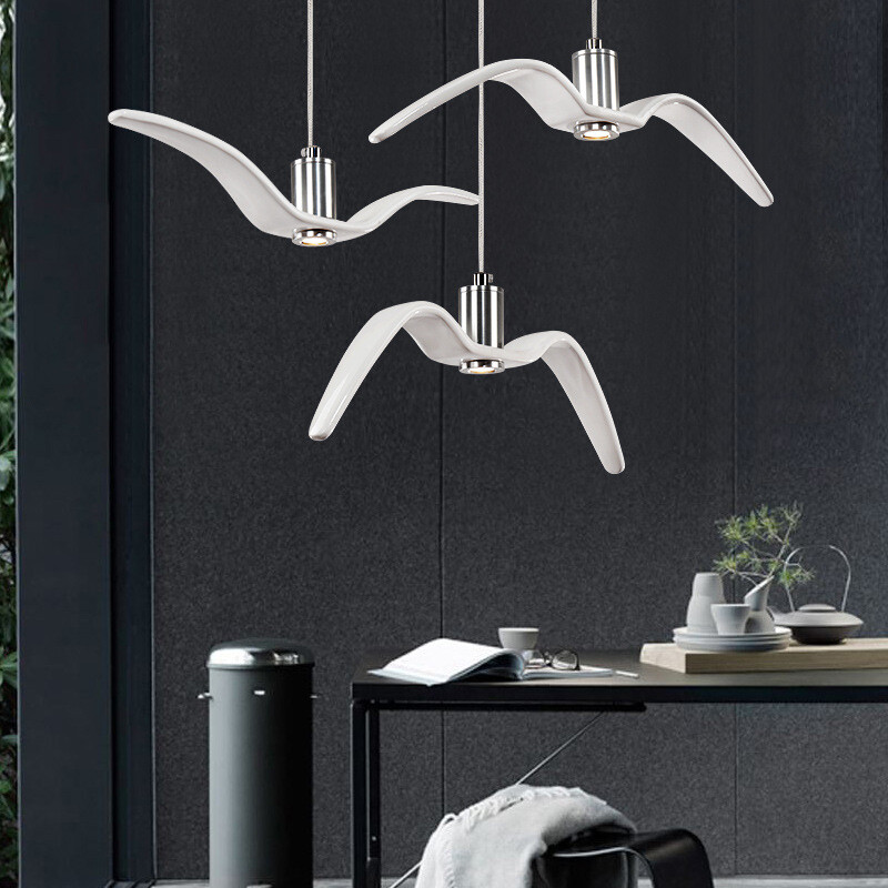 Modern Seagull Bird Ceiling Hanging Pendant Chandelier Hanging Animal ...