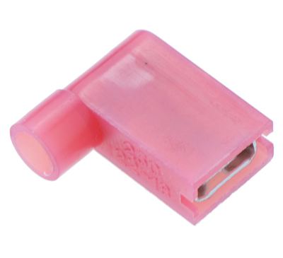 10 x Red 6.3mm Flag Right Angle Insulated Crimp Connector | eBay UK