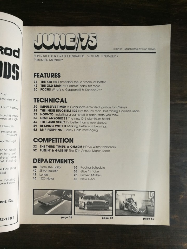 Super Stock Magazine June 1975 Scott Shafiroff - Shirl Greer Mustang II ...