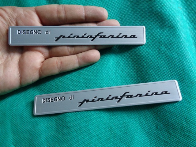 Pininfarina Emblem 2pcs Metal Ferrari F40 308 F50 ALFA FIAT Maserati ...