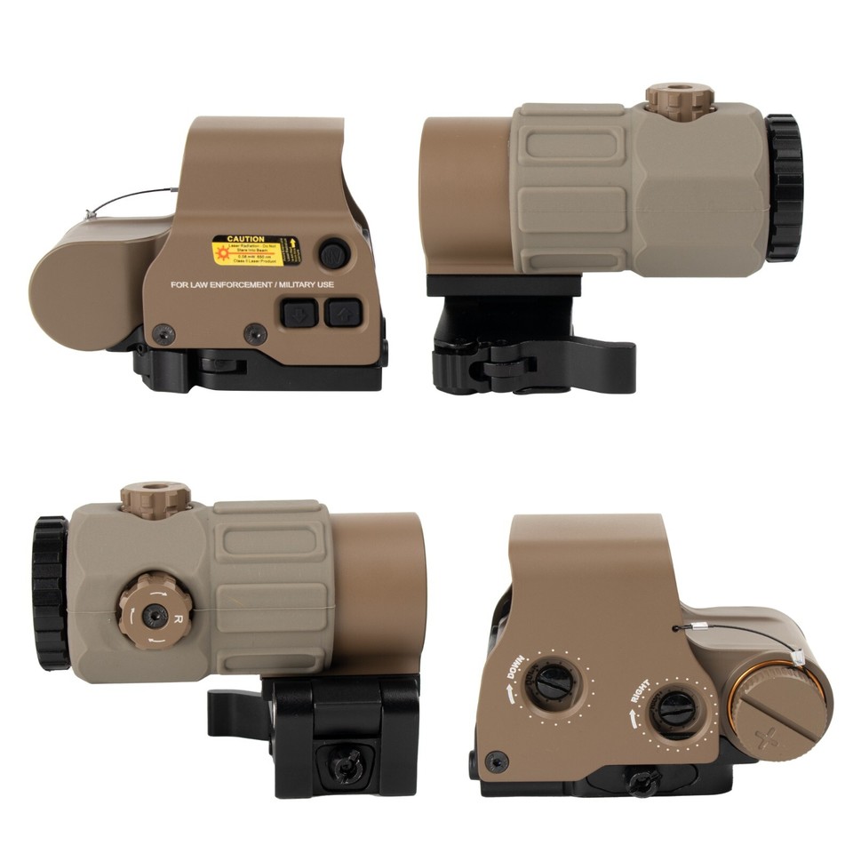 558+G45 Holographic Sight w/ 5x Magnifier Red Green Dot Holo Clone Full ...