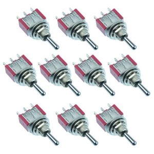 10 x Mini Miniature (On)-Off-(On) Momentary Toggle Flick Switch SPDT 5A ...