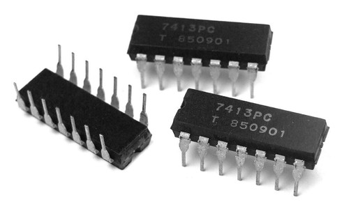 7413PC (SN7413N) DUAL 4-INPUT POSITIVE-NAND SCHMITT TRIGGERS 7413 IC (2 ...