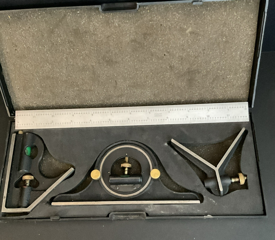 4 Pc 12” Combination Square Set 1516c | eBay