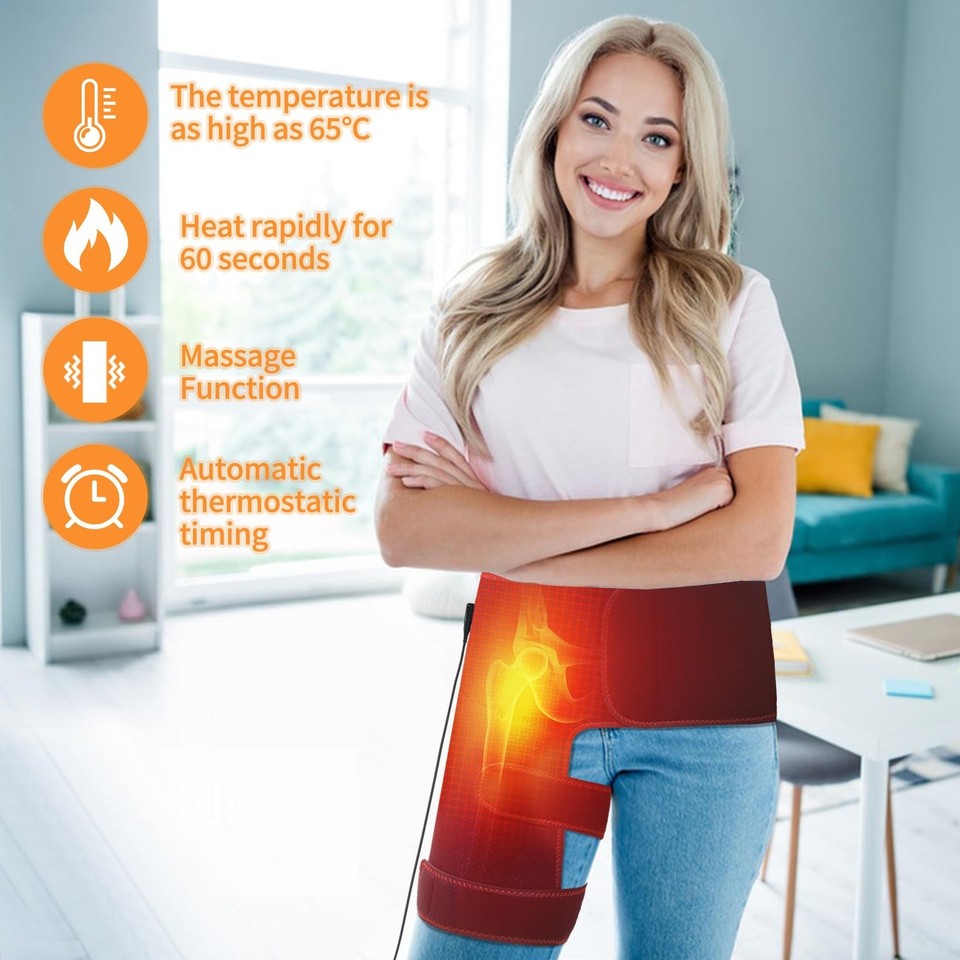 Hip Heating Pad, Electric Heated Hip, Hip Massager Vibration, Thigh ...