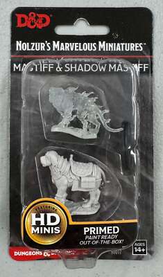 D&D Mastiff & Shadow Mastiff Nolzur's Marvelous Miniatures Unpainted ...
