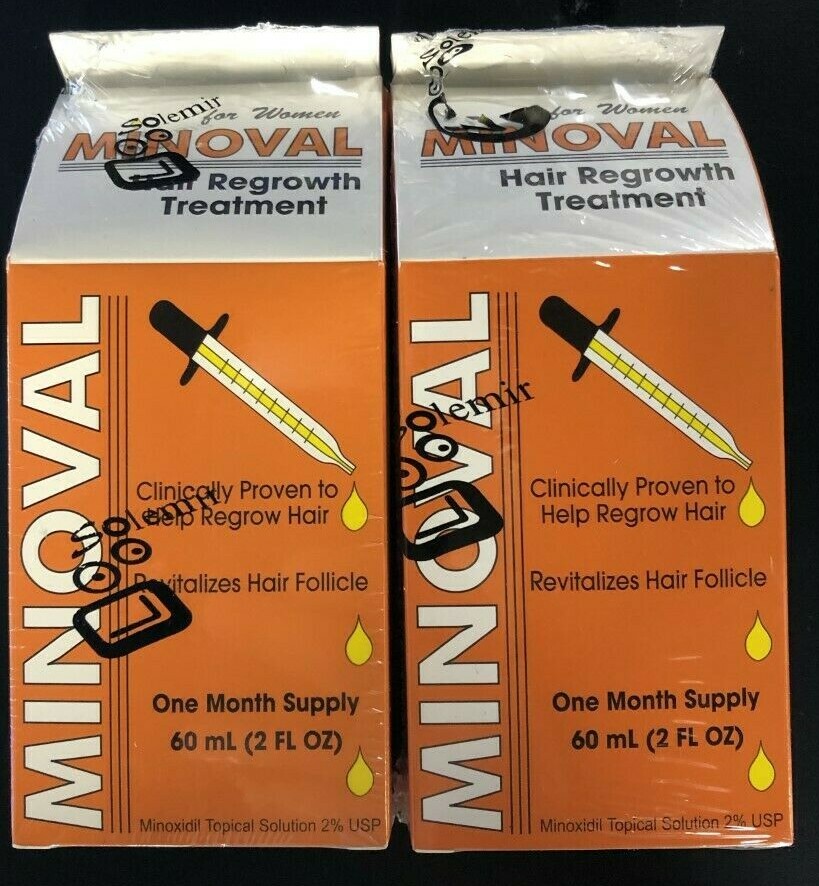 Minoval Hair Regrowth Treatment Lotion 2oz Dropper One Month Supply ...