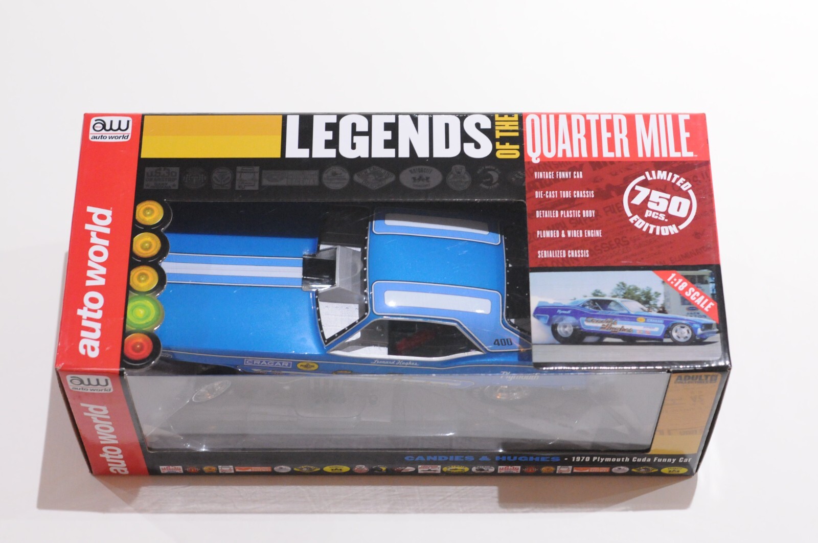 AUTO WORLD LEGENDS OF THE QUARTER MILE 1970 PLYMOUTH CUDA CANDIES ...