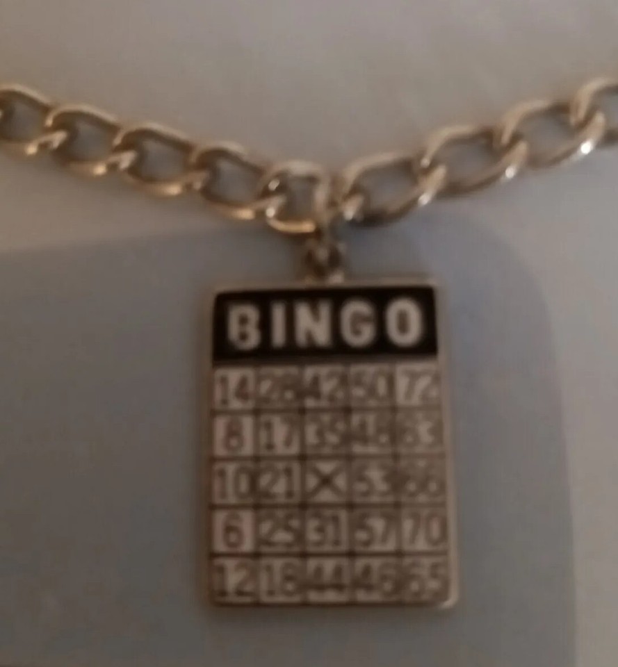 Vintage Silver Plated Bingo Charm Bracelet | eBay