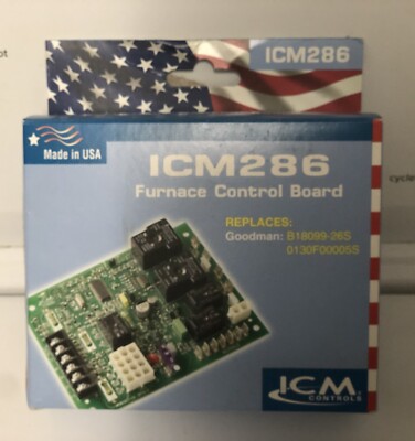 NEW ICM286 Furnace Control Board for Goodman B18099-26S, 0130F00005S ...