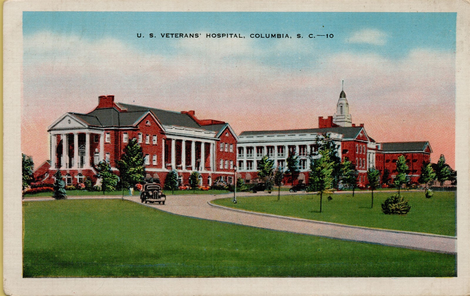 Exterior Street View U.S. Veterans' Hospital Columbia SC Postcard C10 ...