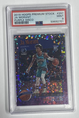 2019-20 Panini NBA Hoops Premium Stock Purple Disco Ja Morant Rookie ...