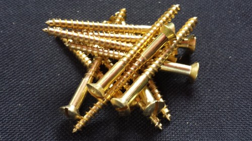 Holzschrauben DIN 95 Messing Linsenkopf 4,5x50 mm Bootsbau Restaurieren ...