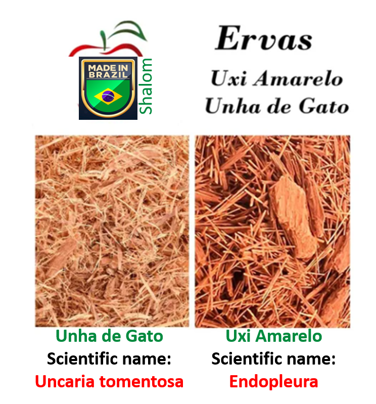 kit Uxi Amarelo+Unha Gato - Endopleura+Uncaria tomentosa Herbal Tea ...